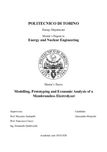 Modelling, prototyping and economic analysis of a Membraneless ...